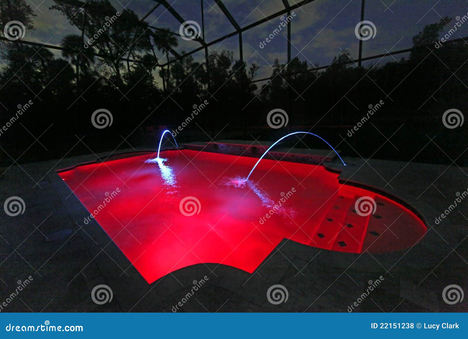 Pool at Night stock photo. Image of dark, shining, residential - 22151238