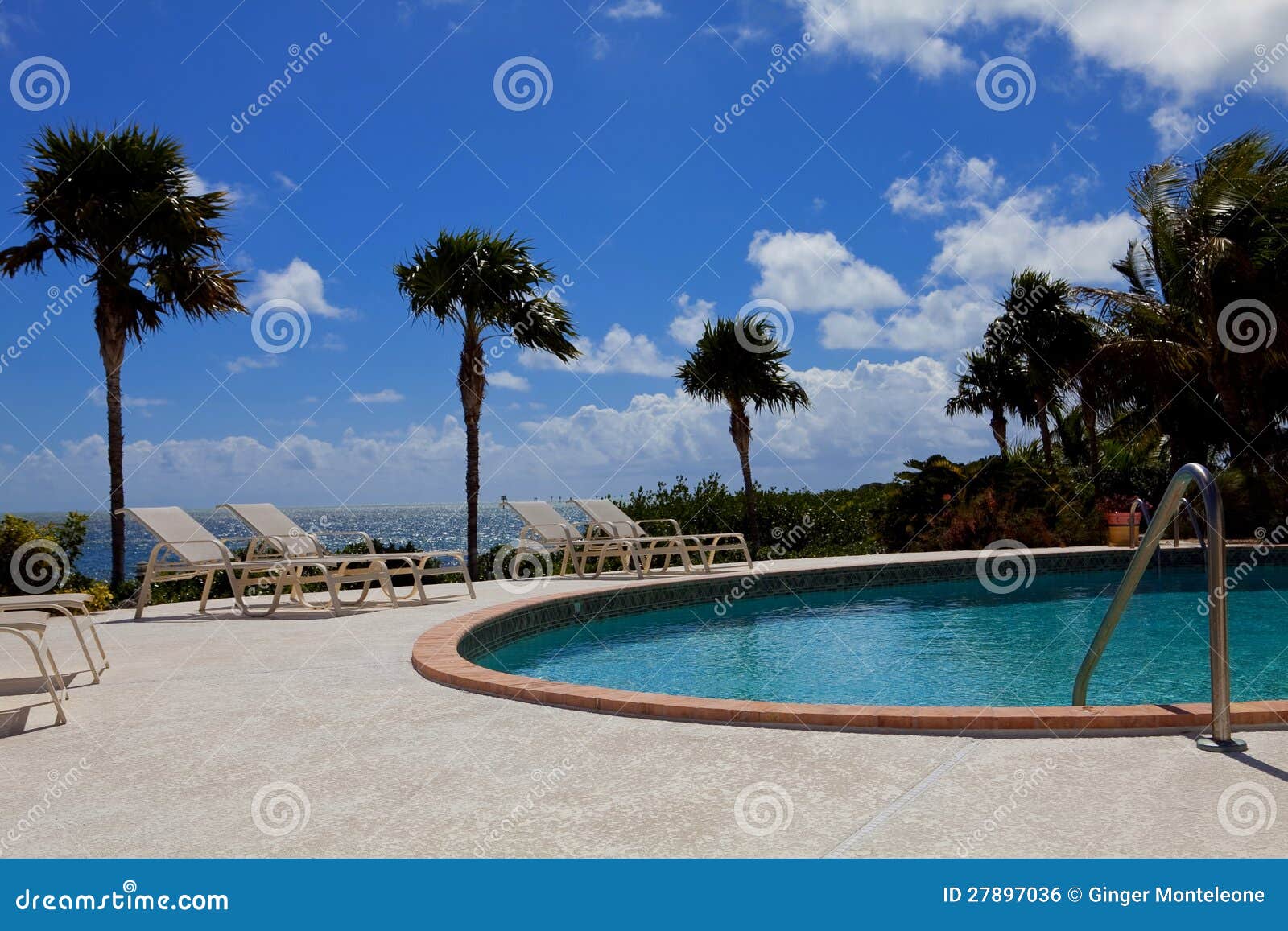 Pool Overlooking Ocean stock photo. Image of home, paradise - 27897036