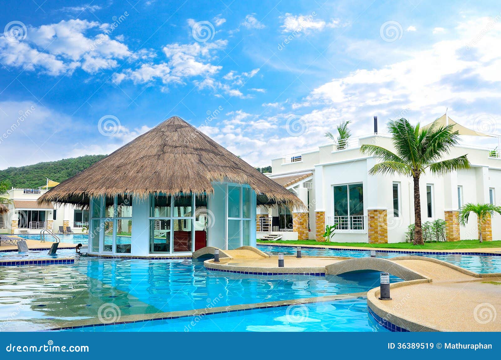 Pool of Paradise stock image. Image of paradise, bungalow - 36389519