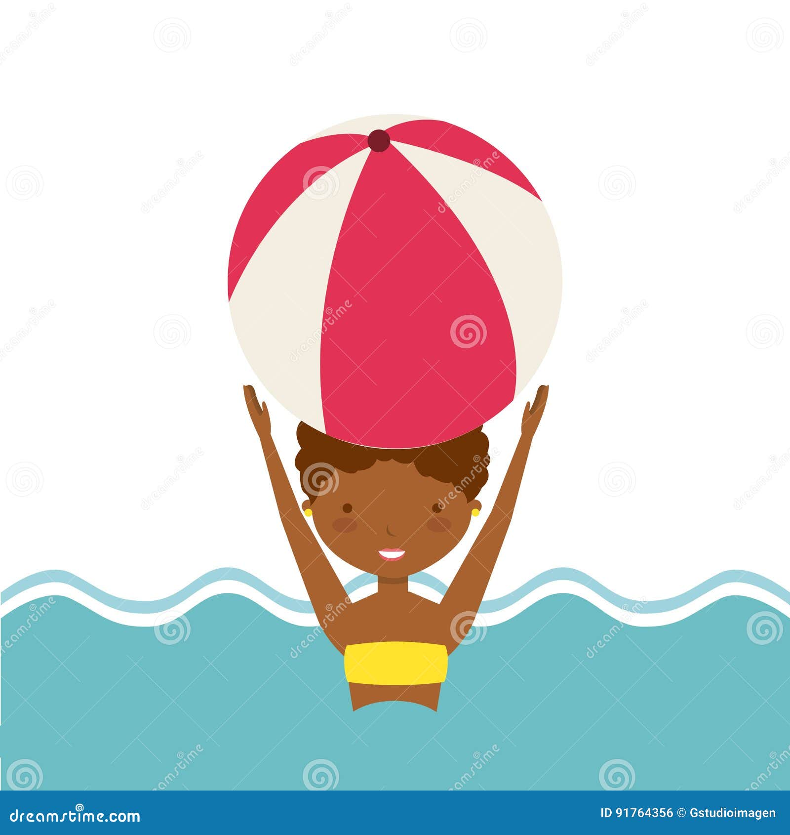 Pool party enjoy icon stock vector. Illustration of female - 91764356