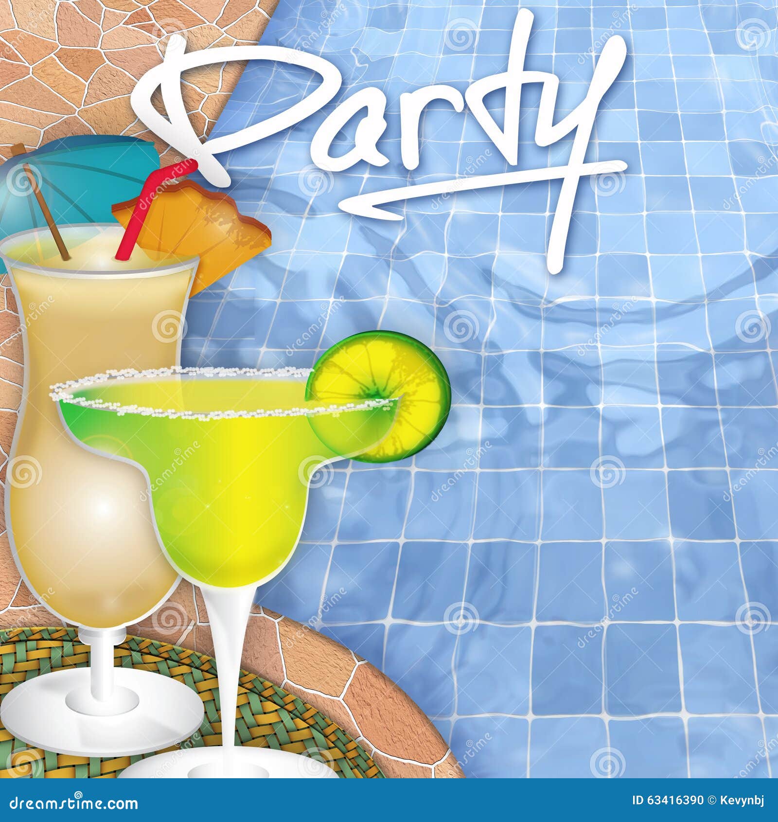 Pool party stock illustration. Illustration of invite - 63416390