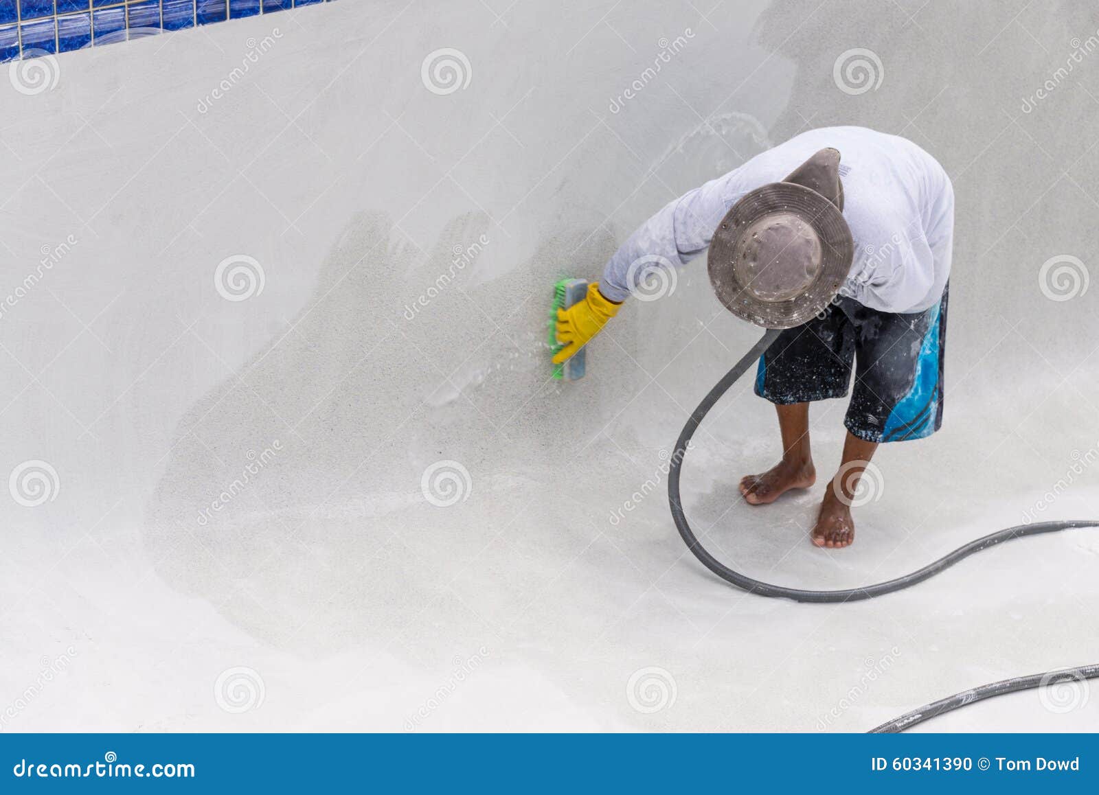 Pool Plaster Resurfacing Diamond Brite Detailing Stock Photo - Image of ...