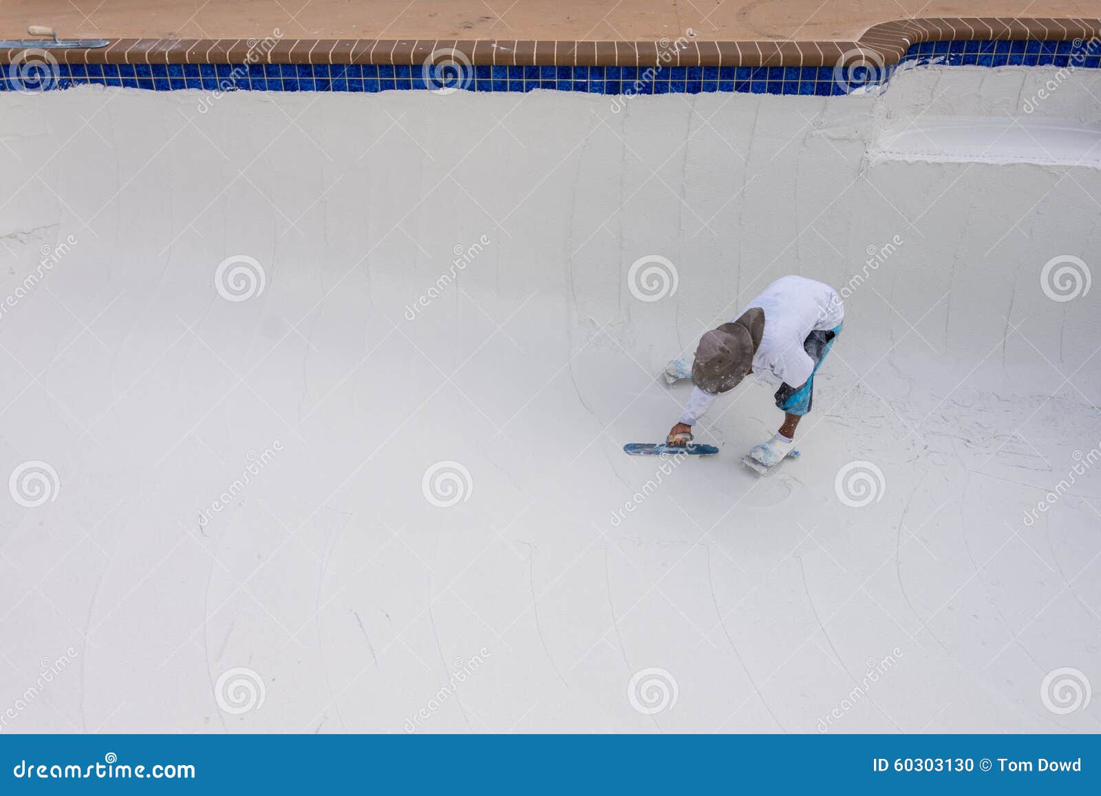Pool Plaster Resurfacing Diamond Brite Stock Photo - Image of bricks ...