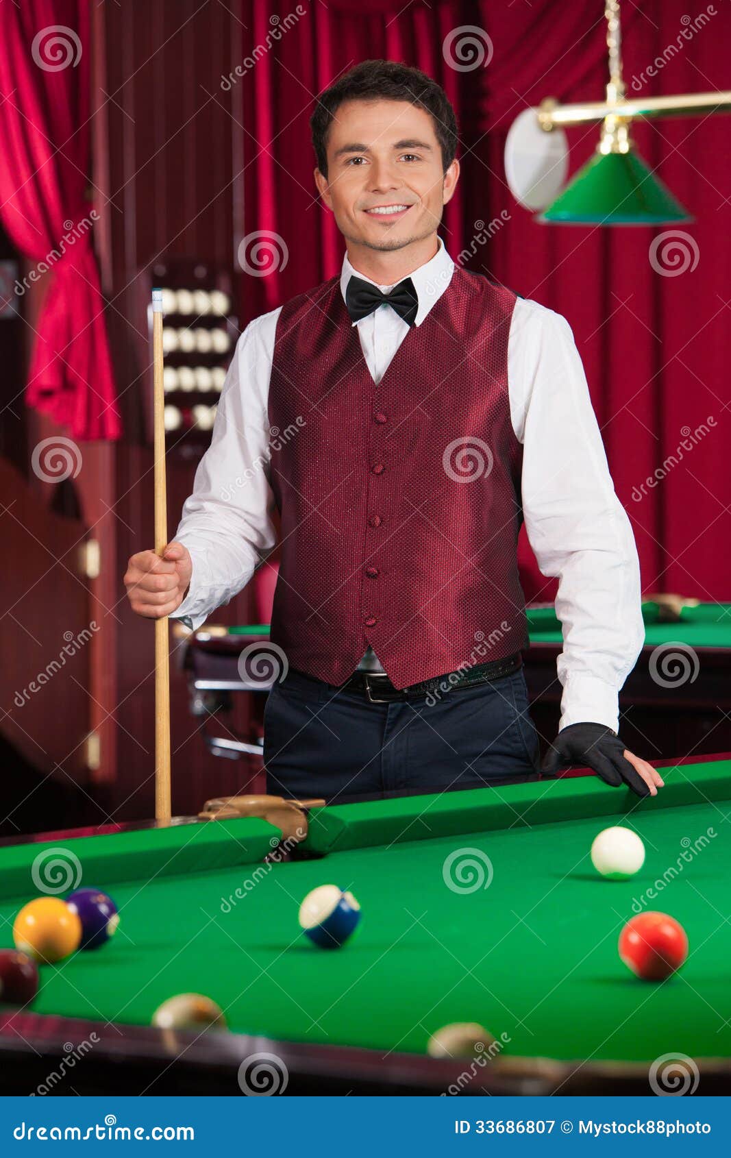 Pool player. stock image. Image of games, confidence - 33686807