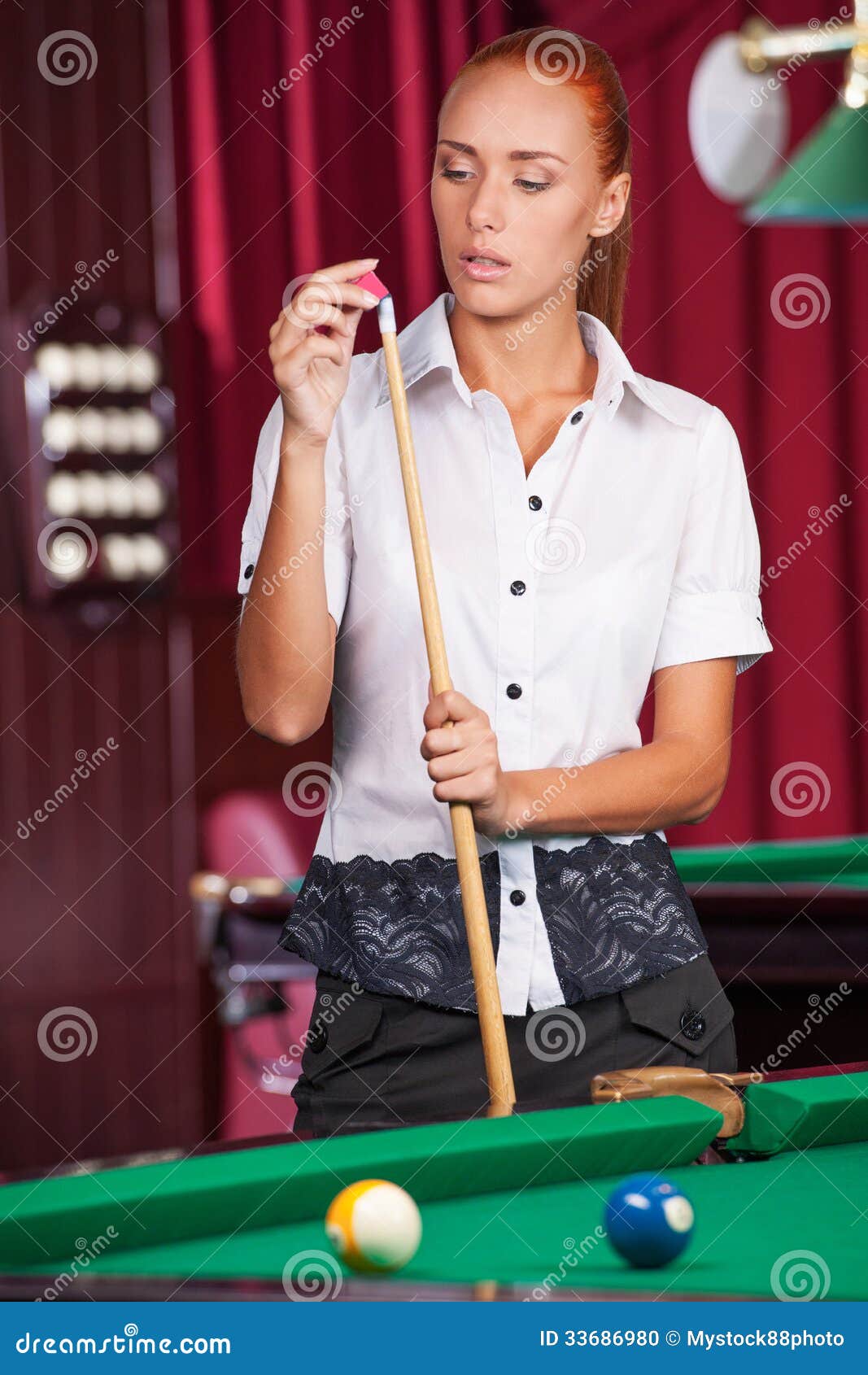 Pool player. stock photo. Image of leisure, competition - 33686980