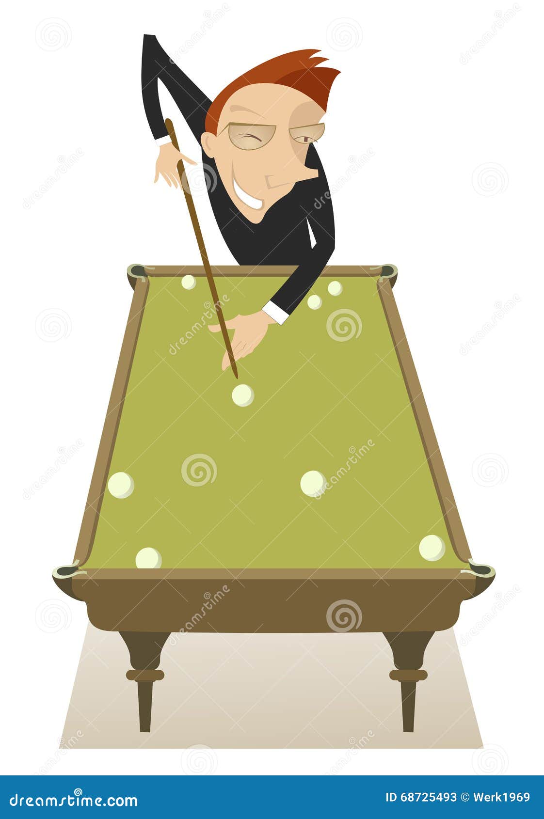 Pool player stock vector. Illustration of aiming, game - 68725493