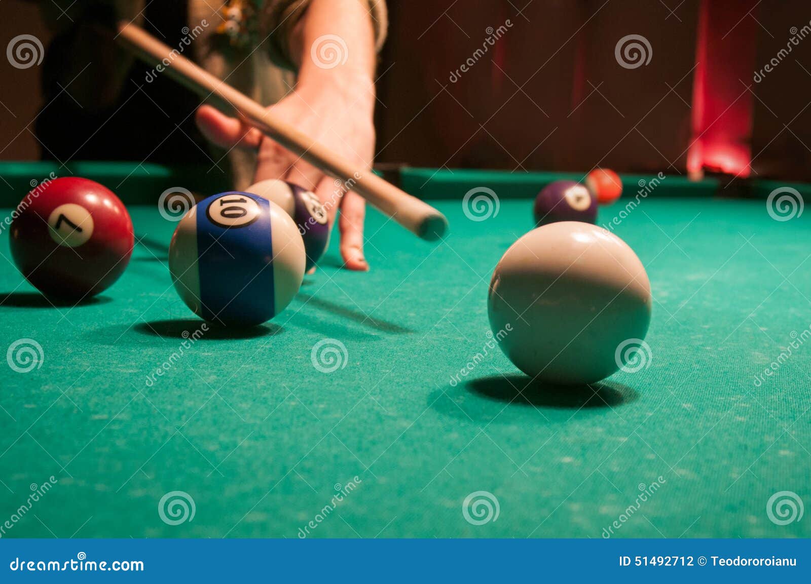 Pool player strike stock photo. Image of small, focus - 51492712