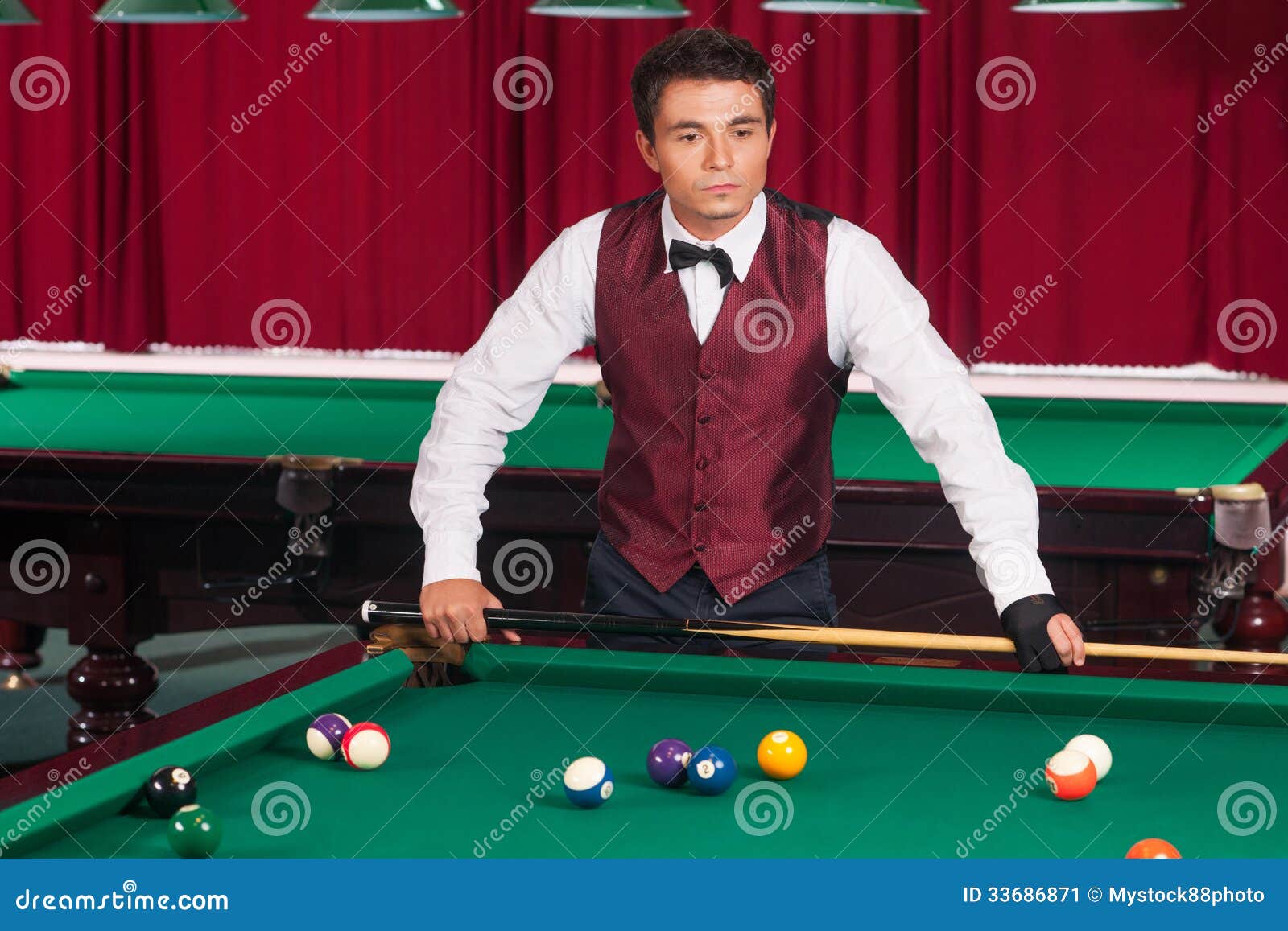 Pool player. stock image. Image of holding, games, activity - 33686871