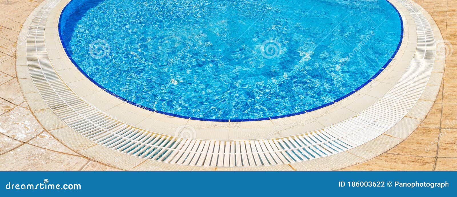 Pool with Pure Blue Water Background. Top View of Swimming Pool and ...