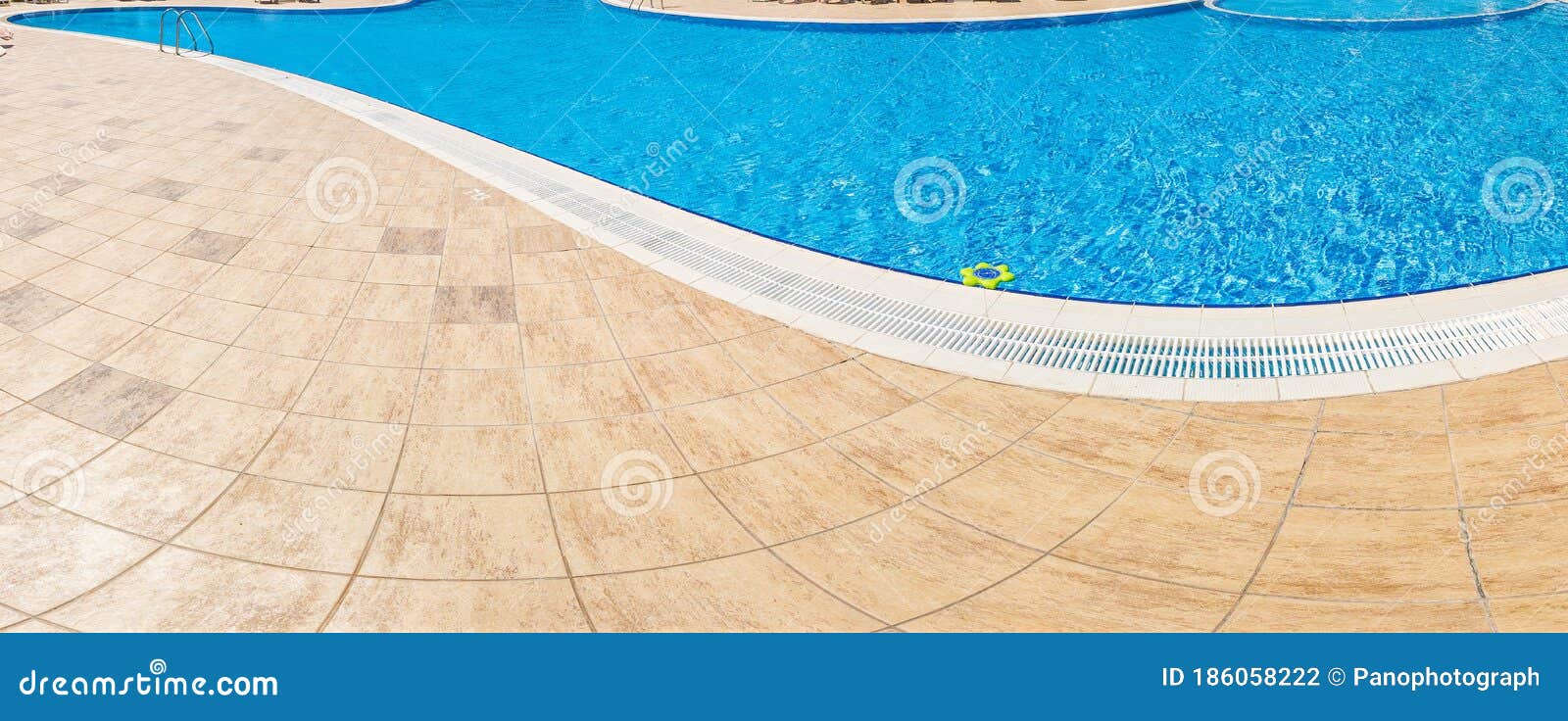 Pool With Pure Blue Water Background. Top View Of Swimming Pool And ...