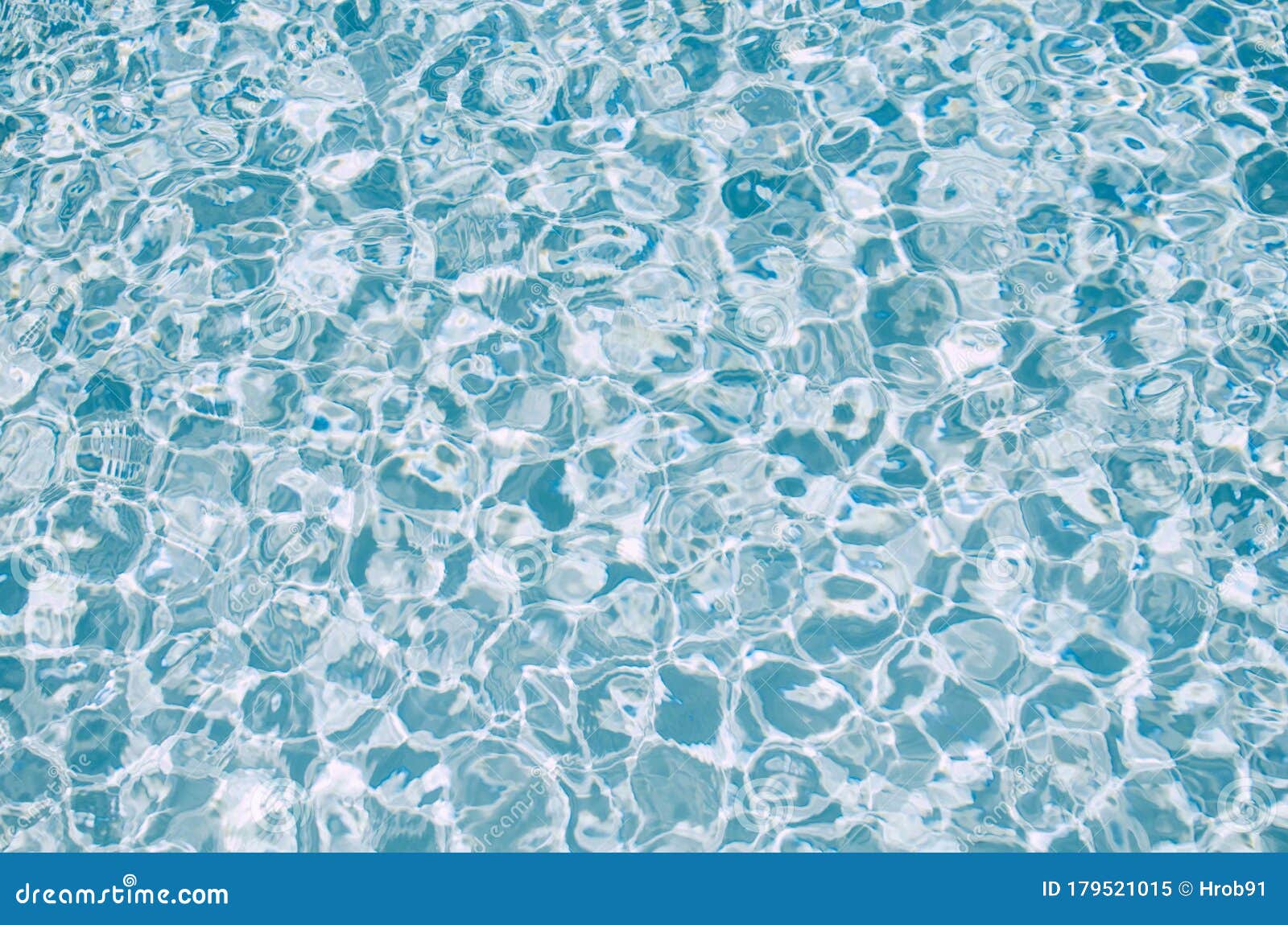 Pool With Pure Blue Water Background. Top View Of Swimming Pool And ...