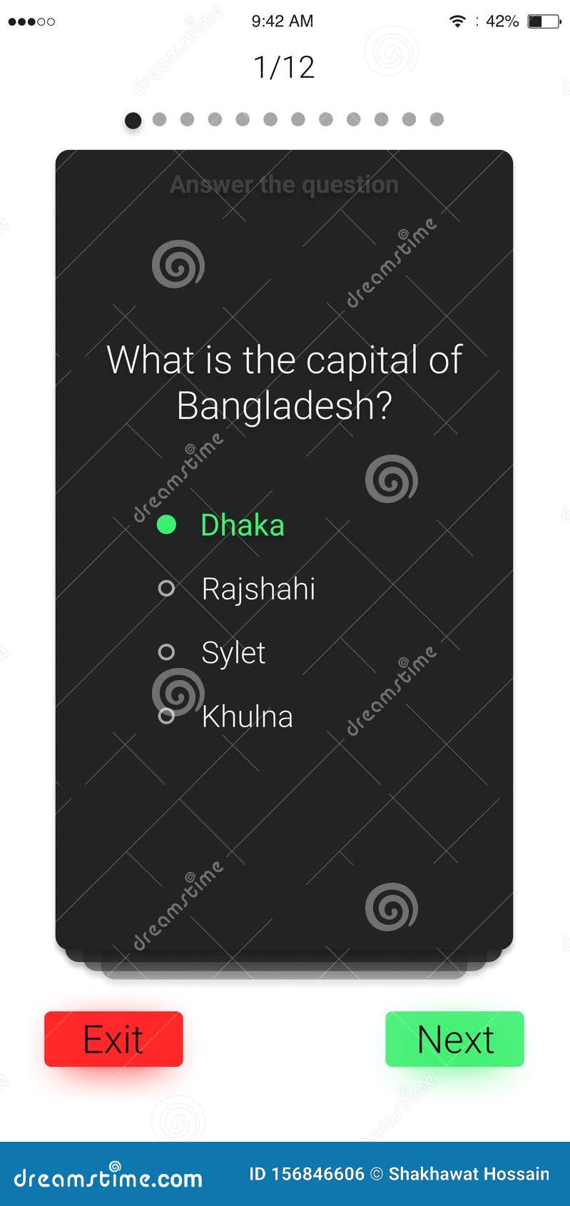 Pool And Quiz App Design Royalty-Free Stock Image | CartoonDealer.com ...