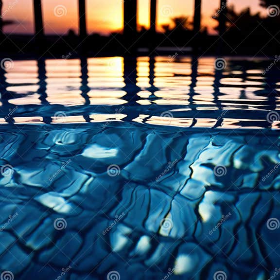 Pool Reflection a Reflection Created on the Surface of a Pool O Stock ...