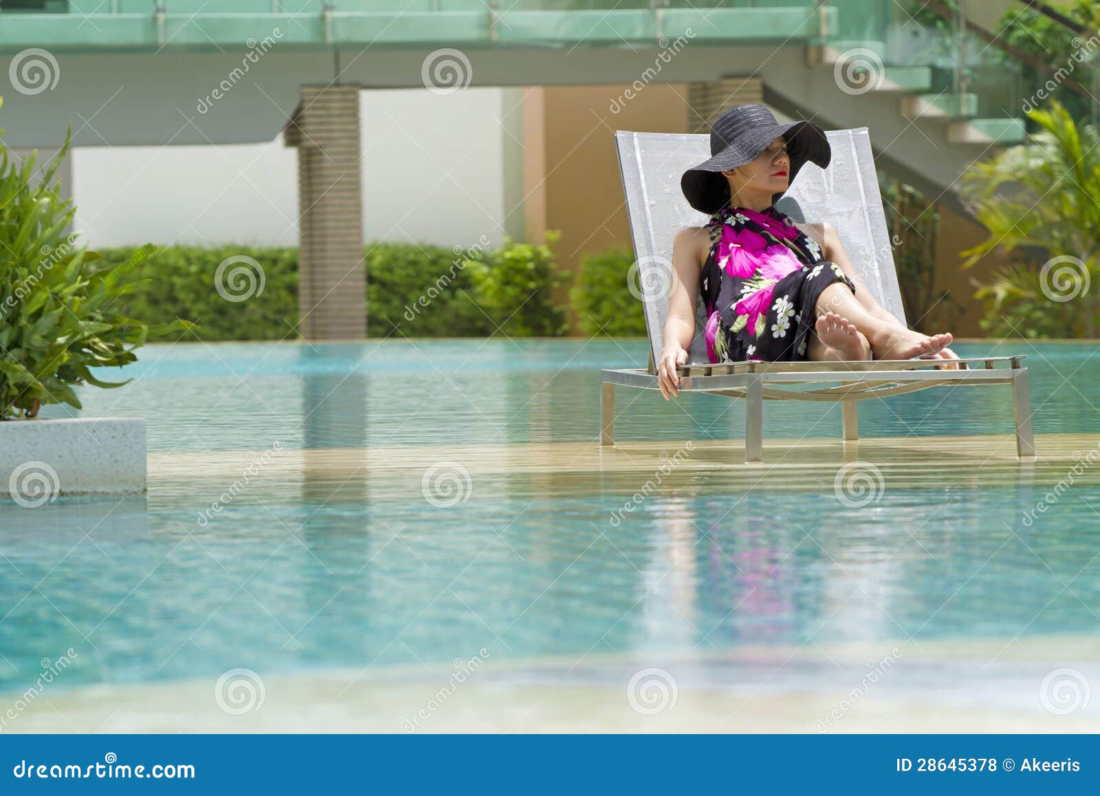 Pool relaxing stock photo. Image of swimsuit, healthy - 28645378
