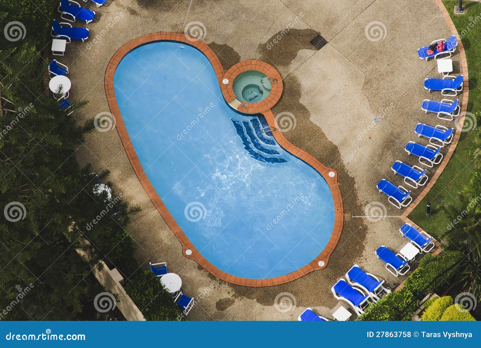 Pool Residence Aerial View stock photo. Image of palm - 27863758