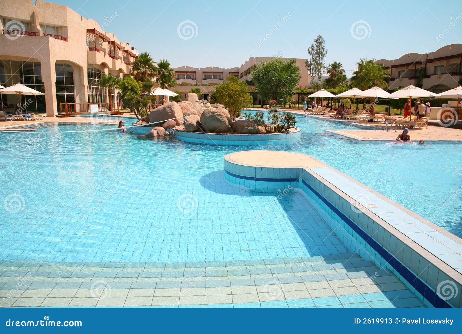 Pool on resort stock image. Image of hotels, outdoors - 2619913
