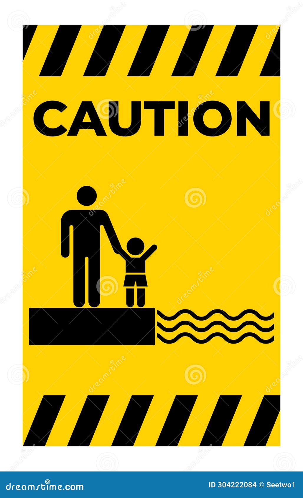 Pool Safety Sign Attention, Watch Your Children Stock Illustration ... Pool Safety Sign Attention, Watch Your Children Stock Illustration ...