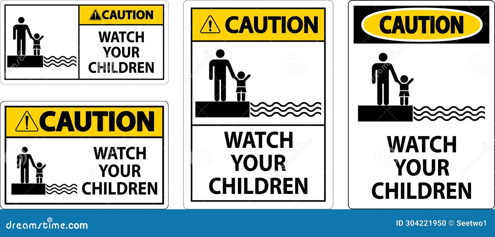 Caution Watch Out Don`t Be Stranded By Incoming Tides Symbol Sign ...