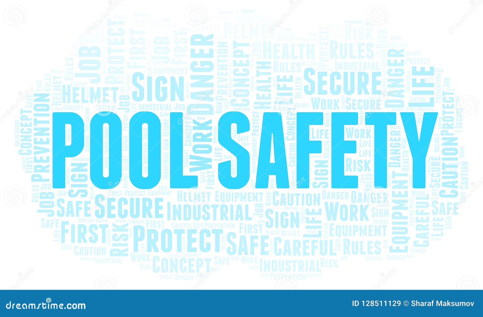 Pool Safety word cloud. stock illustration. Illustration of poster ...
