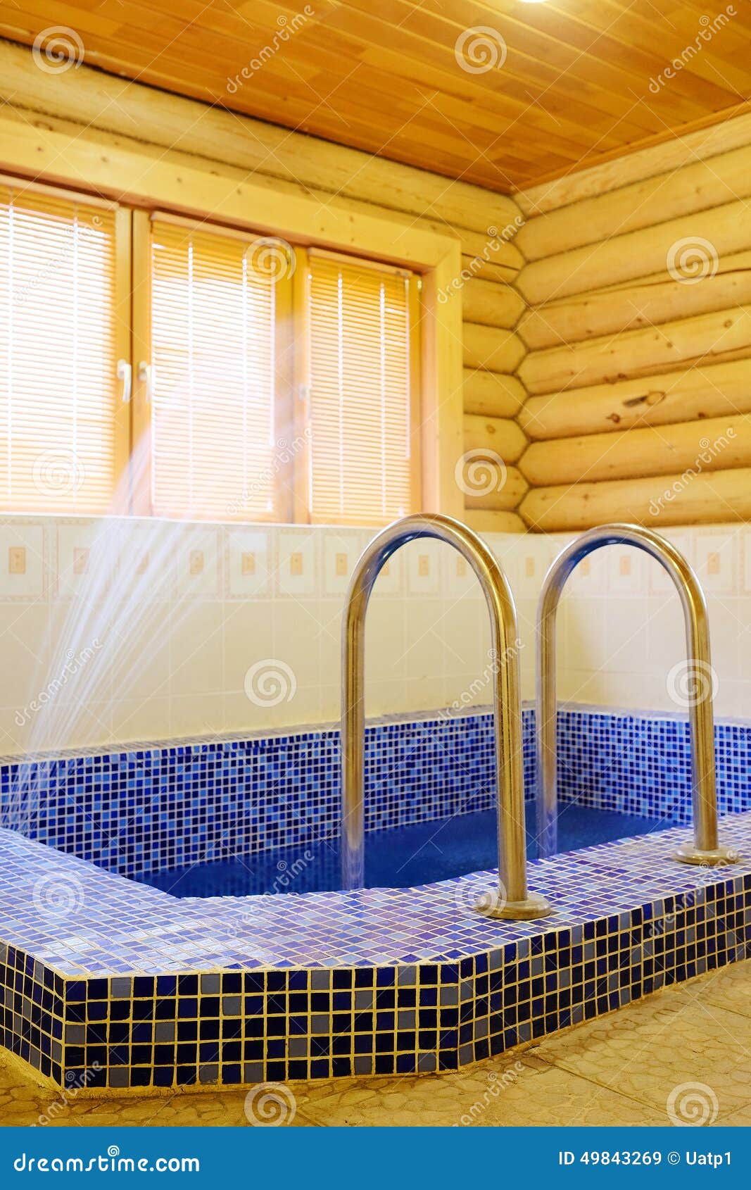Pool in the sauna stock image. Image of bath, spray, bathhouse - 49843269