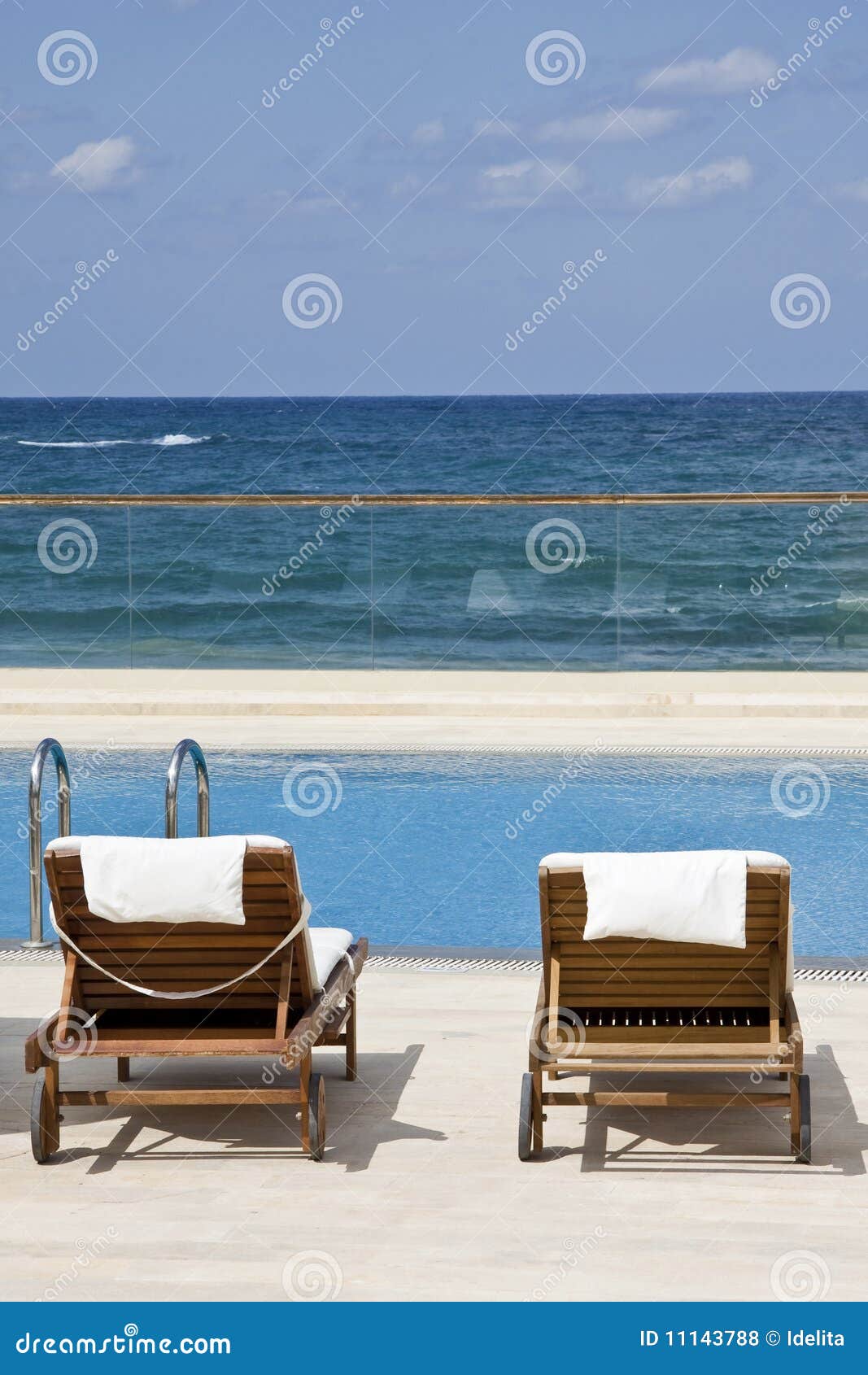 Pool at the Sea stock photo. Image of luxurious, pool - 11143788