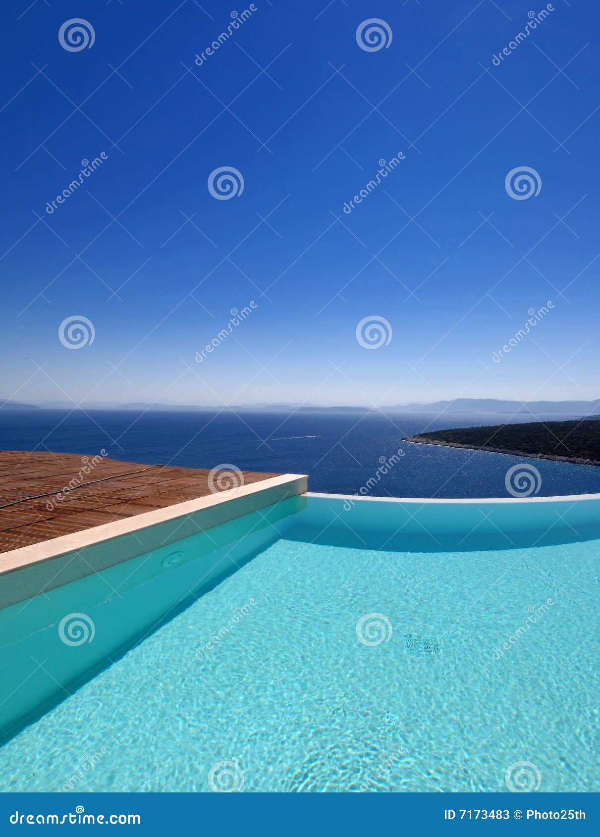 Pool and sea stock image. Image of poolside, island, view - 7173483