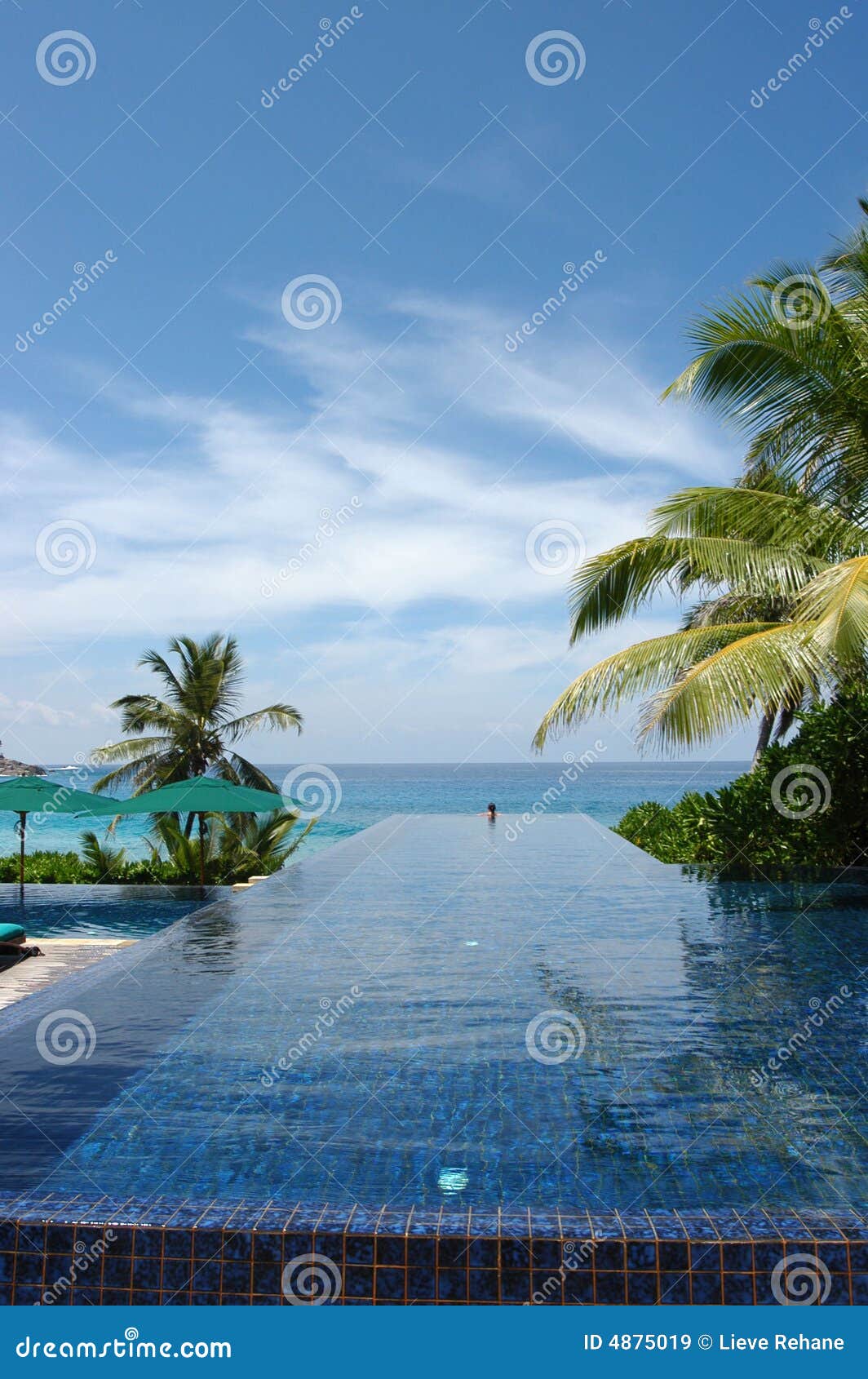 Pool in Seychelles stock image. Image of indian, blue - 4875019