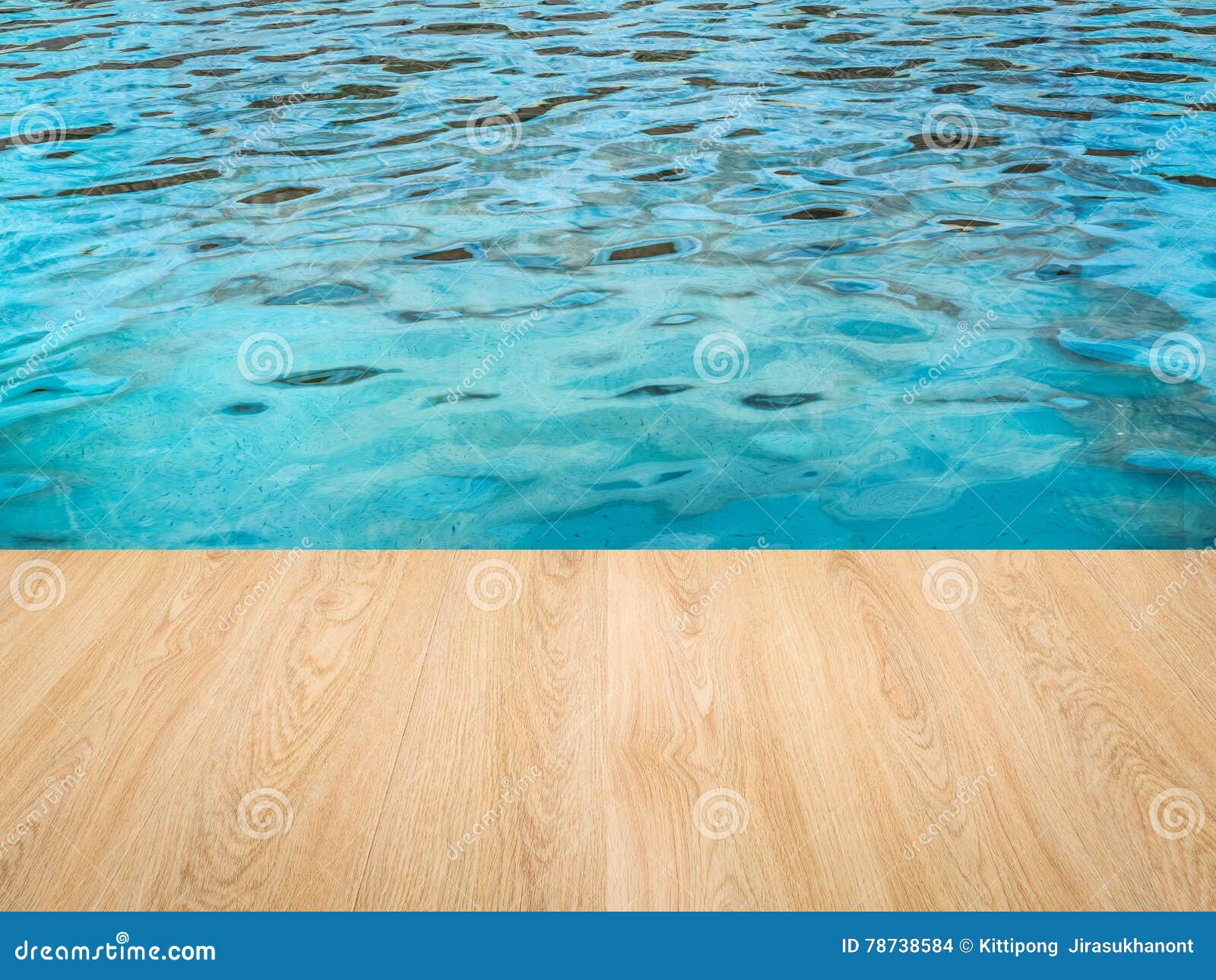 Pool Side with Wooden Floor Stock Photo - Image of poolside, board ...