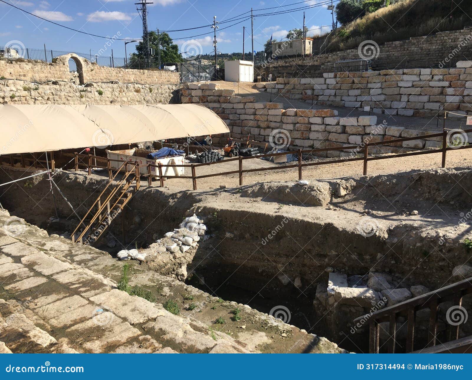 Pool of Siloam in Jerusalem in Israel. Stock Photo - Image of hilweh ...