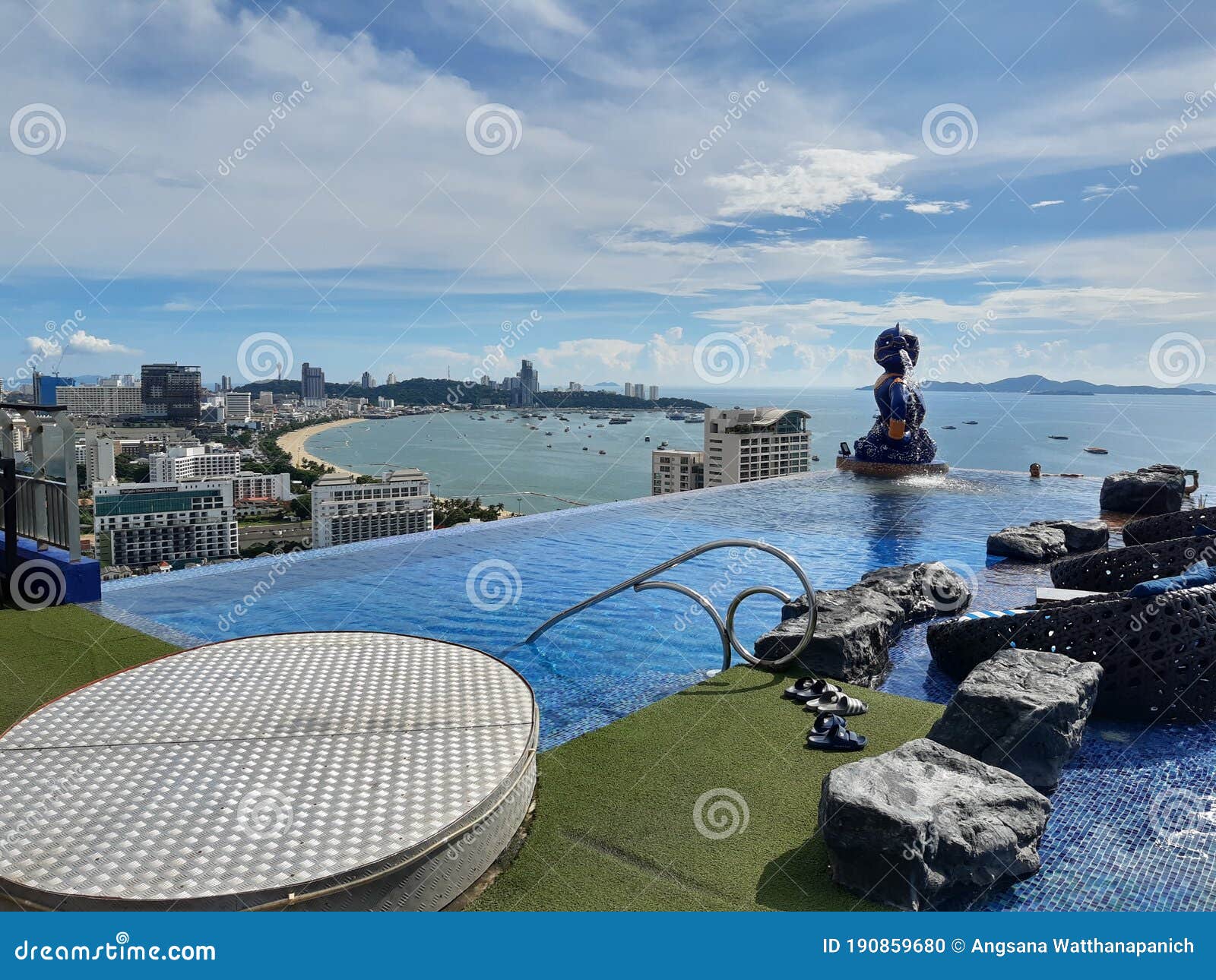 Pool in the sky editorial image. Image of vacation, rock - 190859680