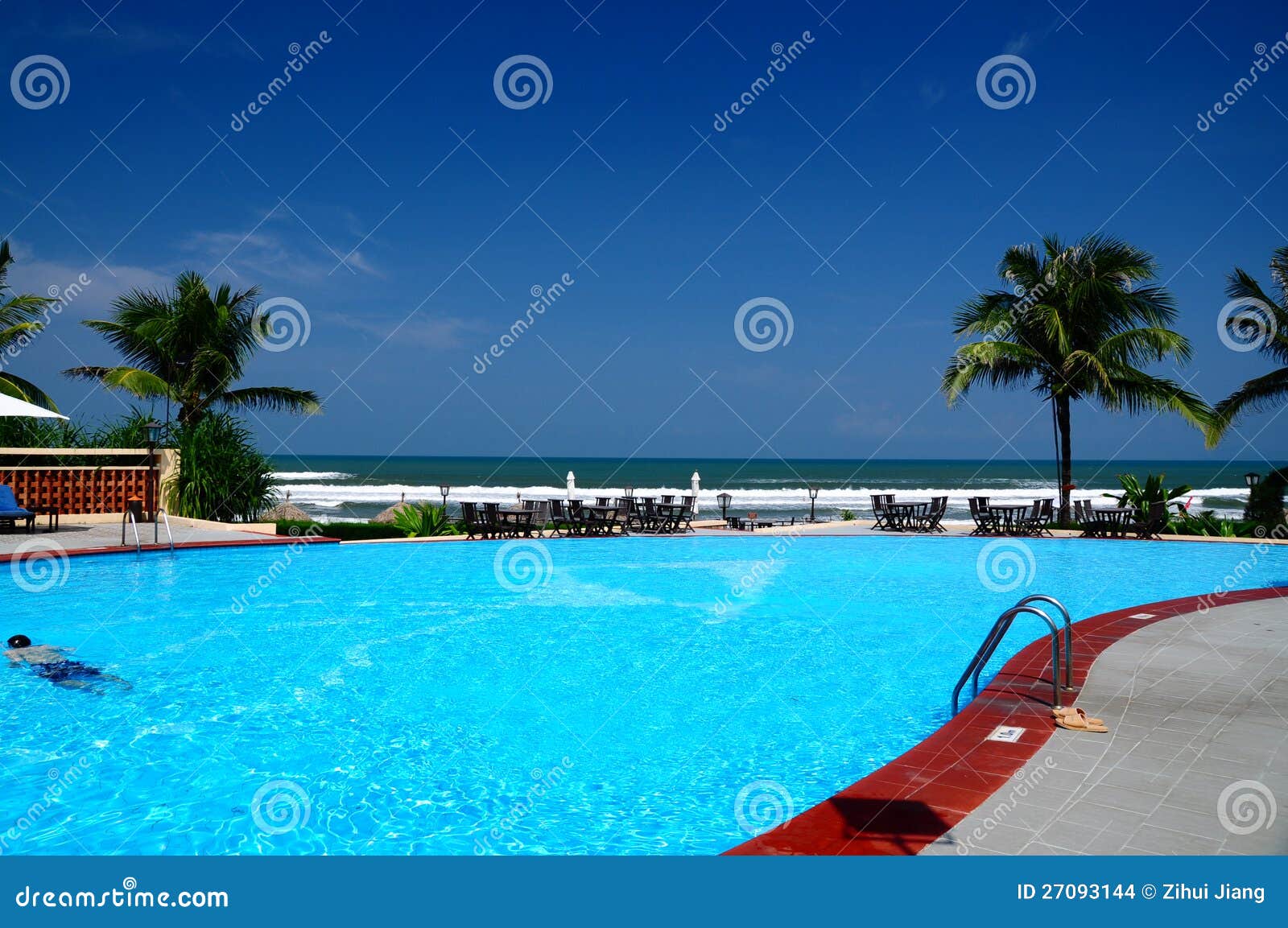 Pool and sky stock photo. Image of water, landscape, paradise - 27093144