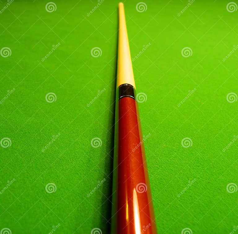 Pool stick on a pool table stock image. Image of shadow - 527411