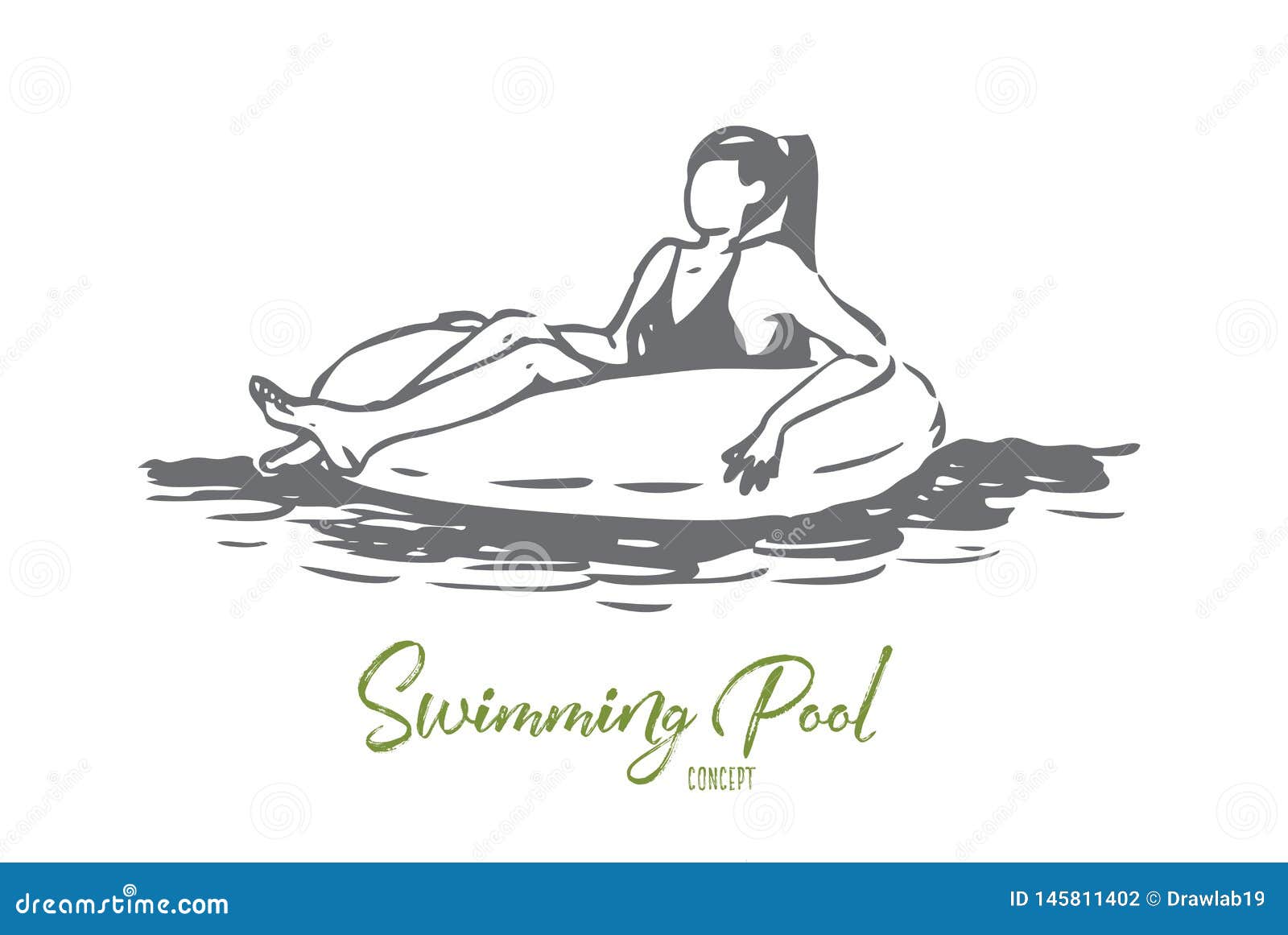 Pool, Summer, Water, Swim, Relax Concept. Hand Drawn Isolated Vector ... Pool, Summer, Water, Swim, Relax Concept. Hand Drawn Isolated Vector ...