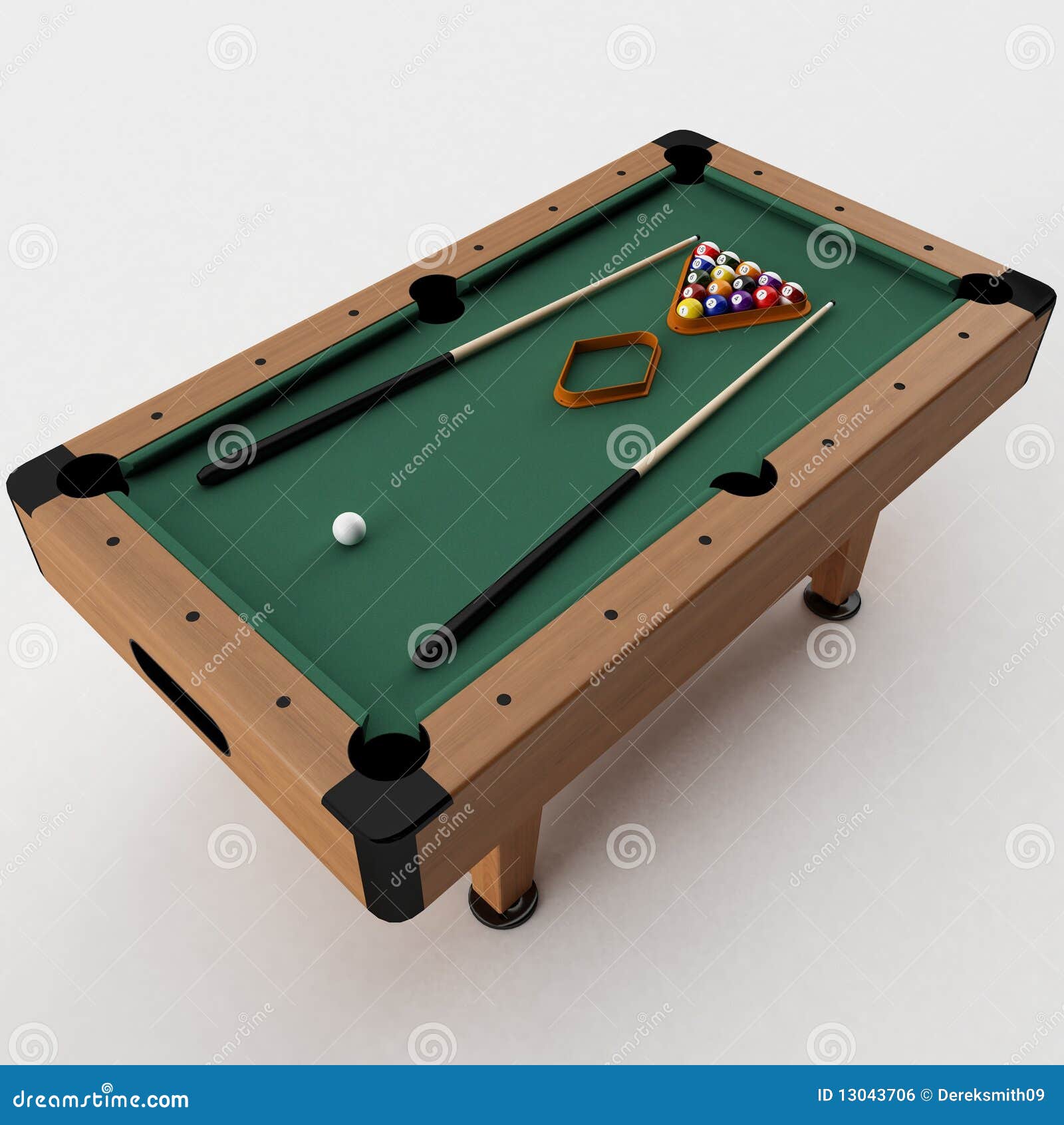 Pool Table stock illustration. Illustration of hdri, stick - 13043706