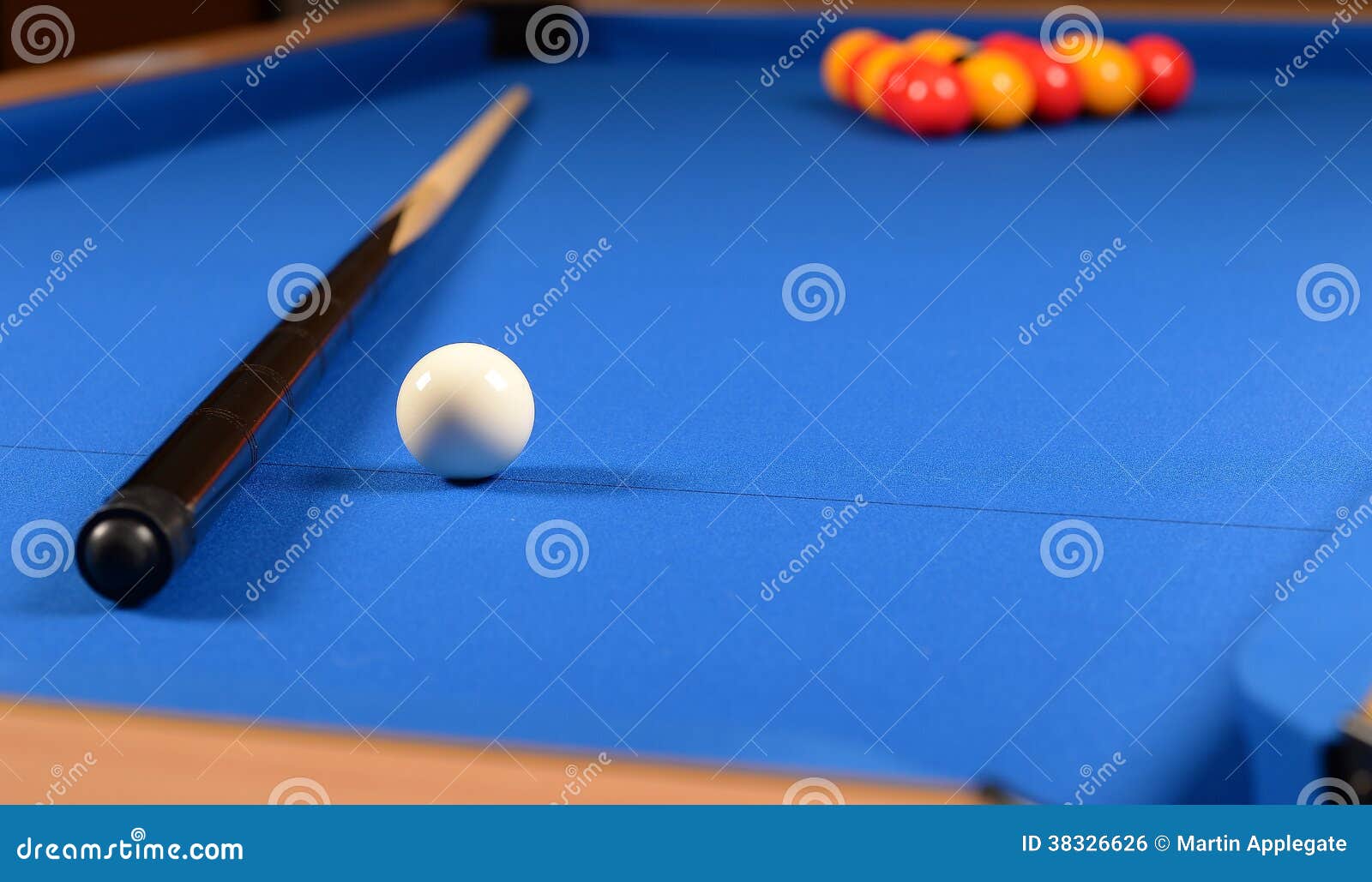 Pool table and balls stock photo. Image of baize, stick - 38326626