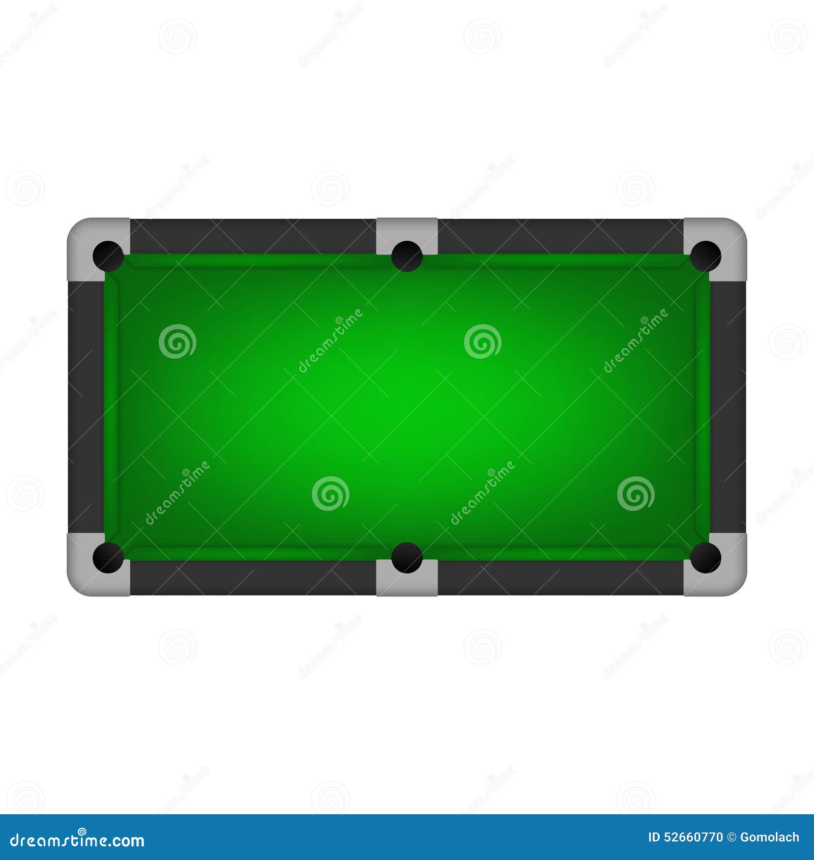 Pool table. stock vector. Illustration of rail, ball - 52660770