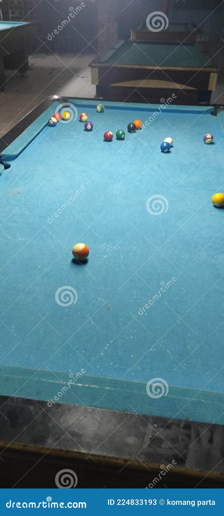 Pool Table and People Playing Pool Stock Image - Image of table, blue ...