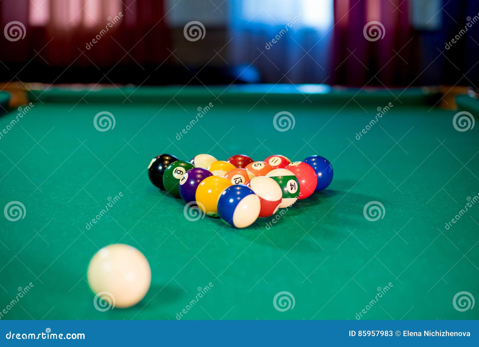 Pool table with props stock image. Image of pool, playing - 85957983