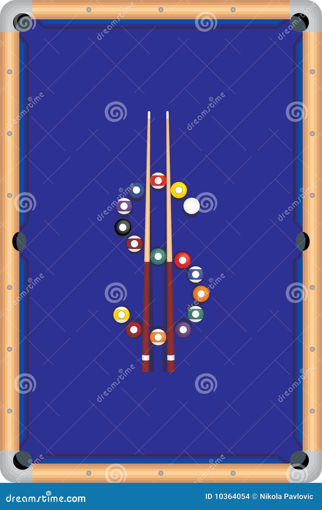 Pool table s stock vector. Illustration of stick, games - 10364054