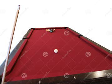 Pool Table Set Up for Break Isolated Stock Image - Image of balls ...