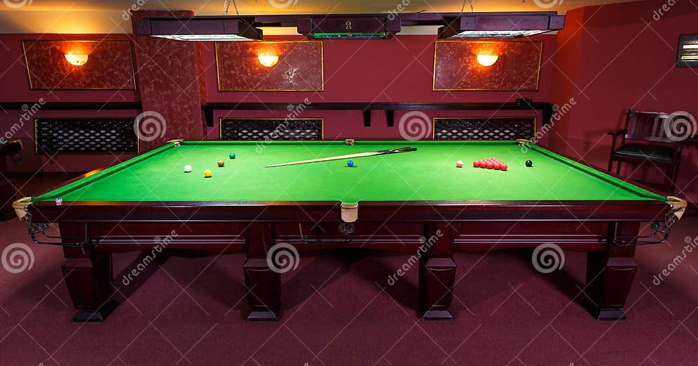 Pool Table, Set Up for Game Stock Image - Image of hobby, pool: 66647161