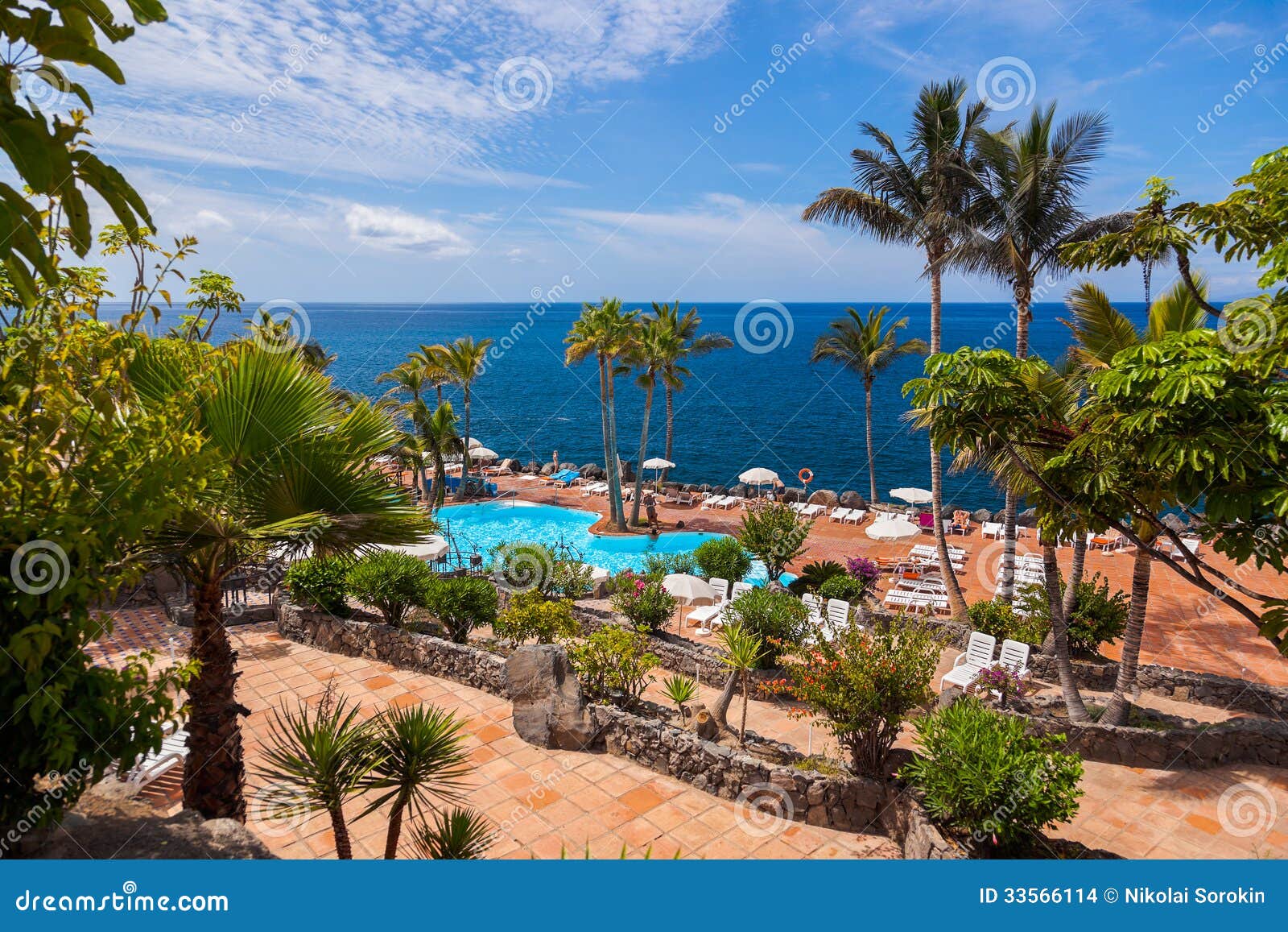 Pool at Tenerife Island - Canary Stock Photo - Image of leisure ...