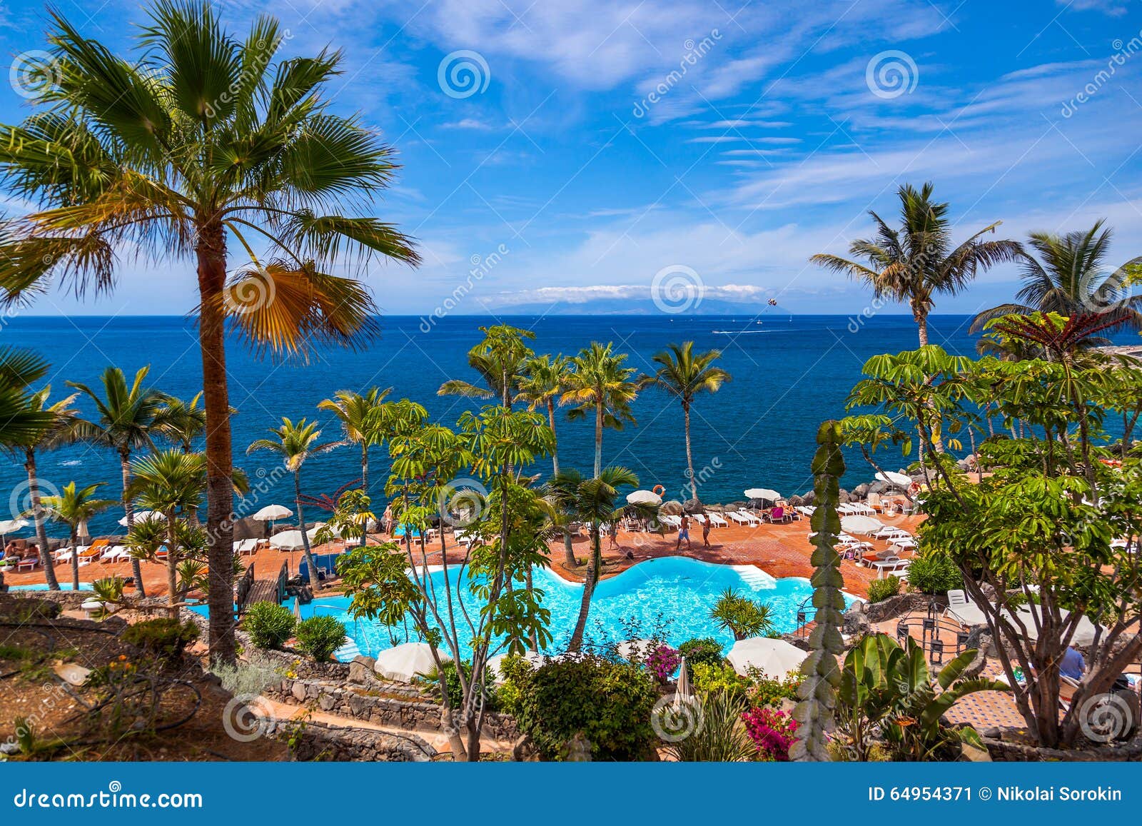 Pool at Tenerife Island - Canary Stock Image - Image of attraction ...
