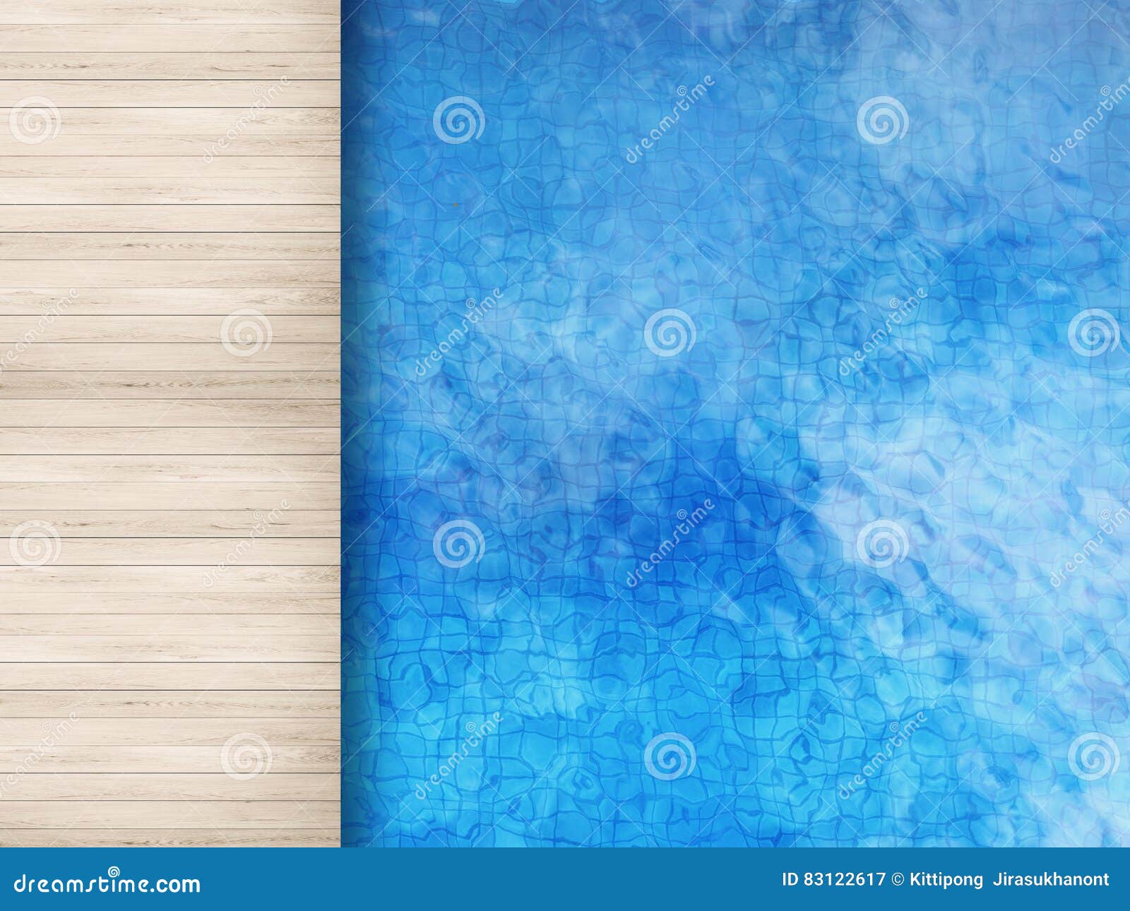Pool Top View with Wooden Floor Stock Illustration - Illustration of ...