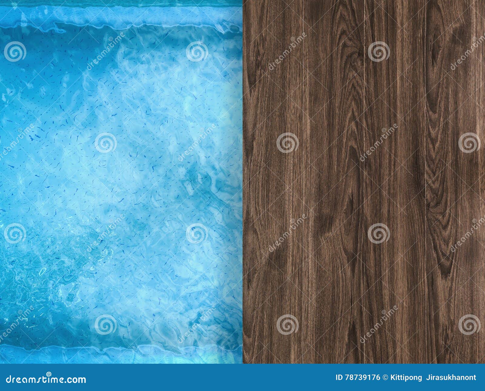 Pool Top View with Wooden Floor Stock Photo - Image of pier, swimming ...