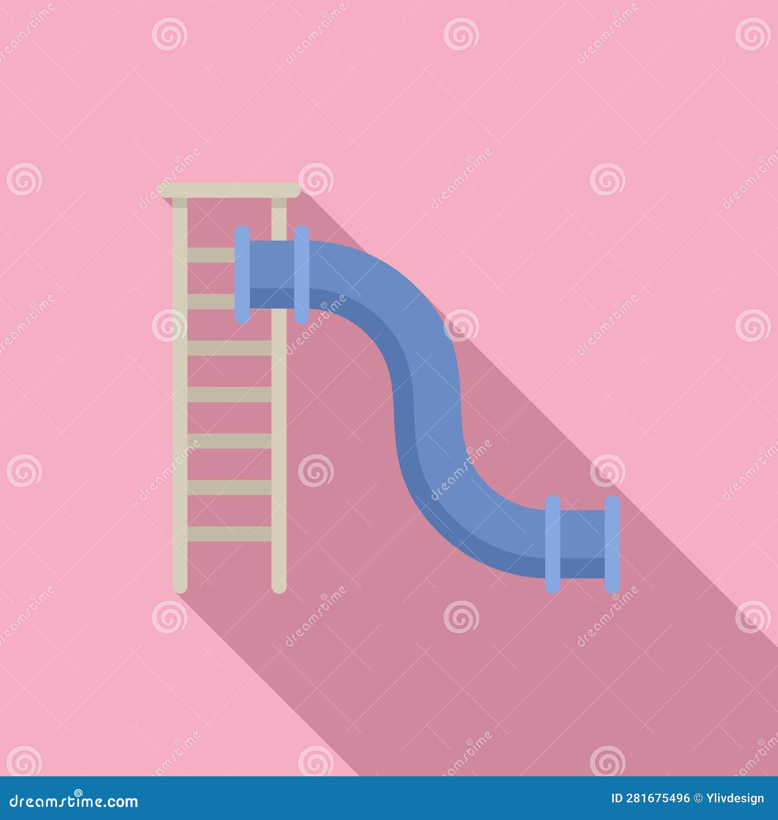 Pool Tube Icon Flat Vector. Water Park Stock Vector - Illustration of ...