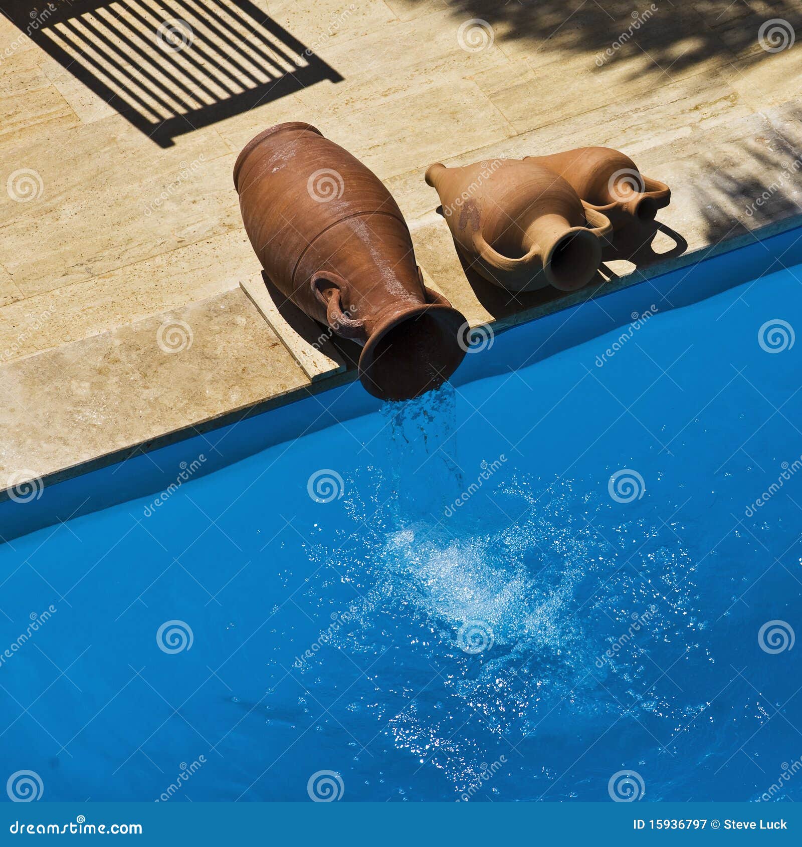 Pool Urns stock image. Image of pool, holiday, water - 15936797