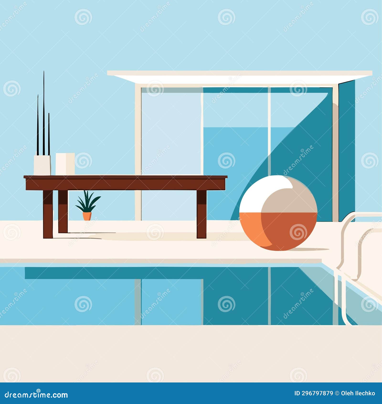 Pool Vector Flat Minimalistic Asset Isolated Illustration Stock Vector ...
