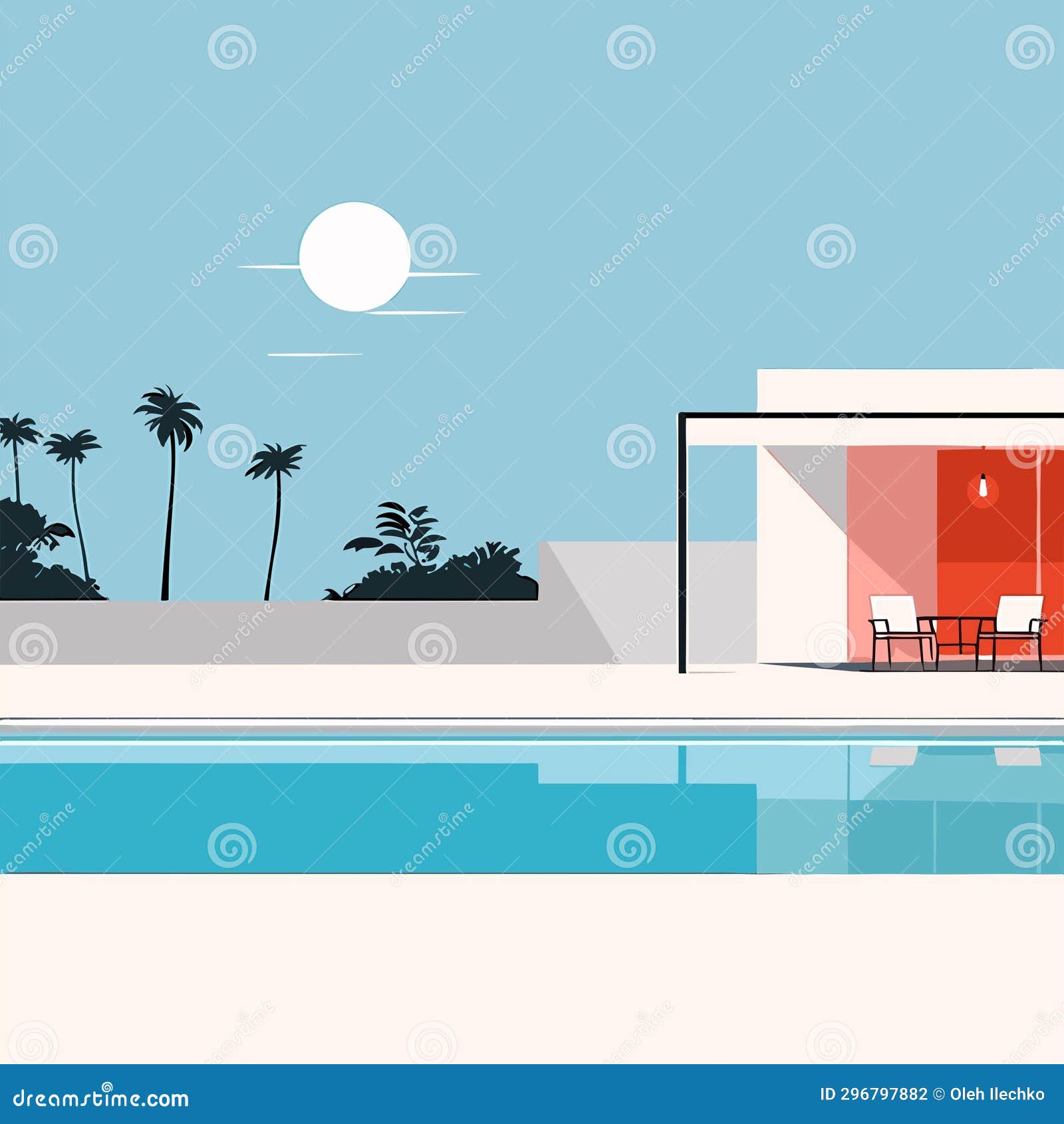 Pool Vector Flat Minimalistic Asset Isolated Illustration Stock ...