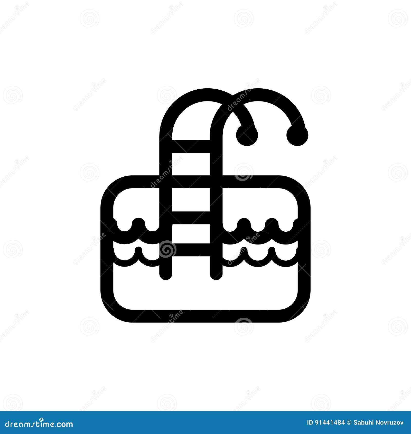 Pool Vector Icon. on White Background Stock Vector - Illustration of ...